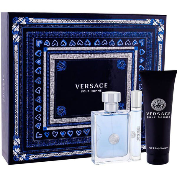 Pour Homme 3 Piece by Versace for Men Eau de Toilette (Gift Set-B ...